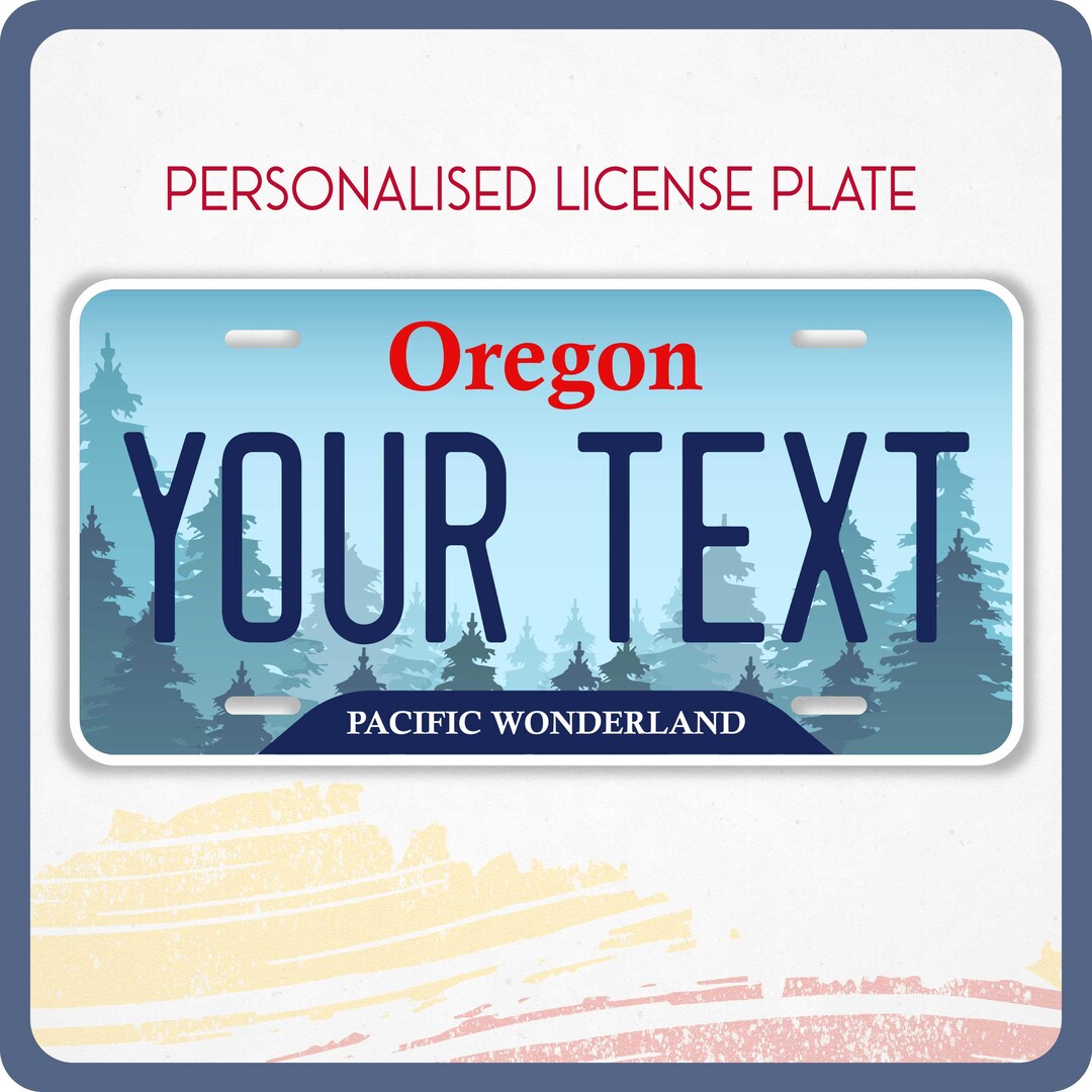 Personalized OREGON License Plate for Cars, Trucks, Motorcycles, and ...