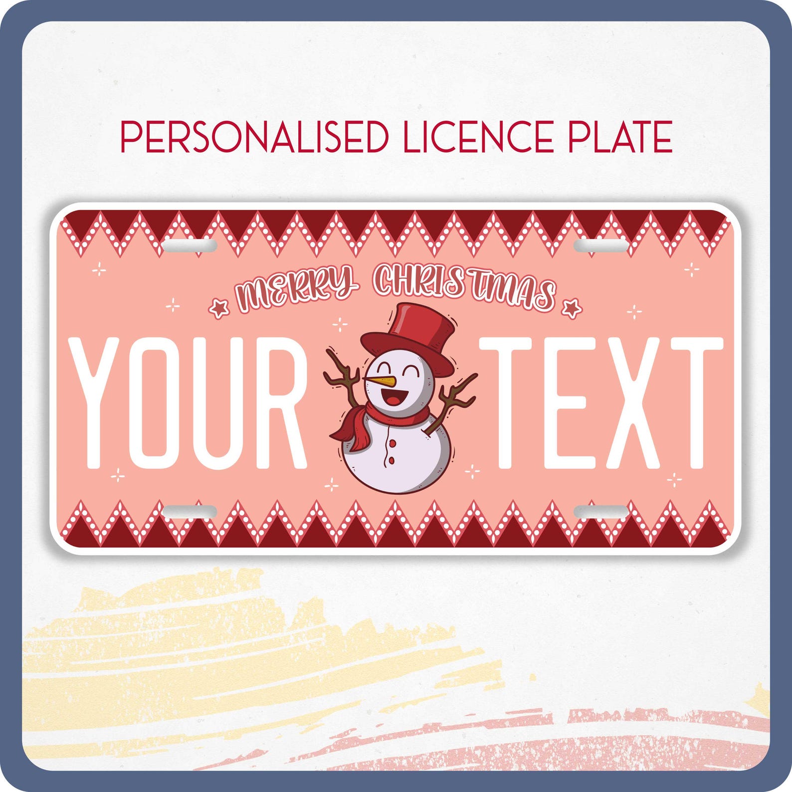 Personalized Merry Christmas License Plate, Custom Santa Vanity Plate ...