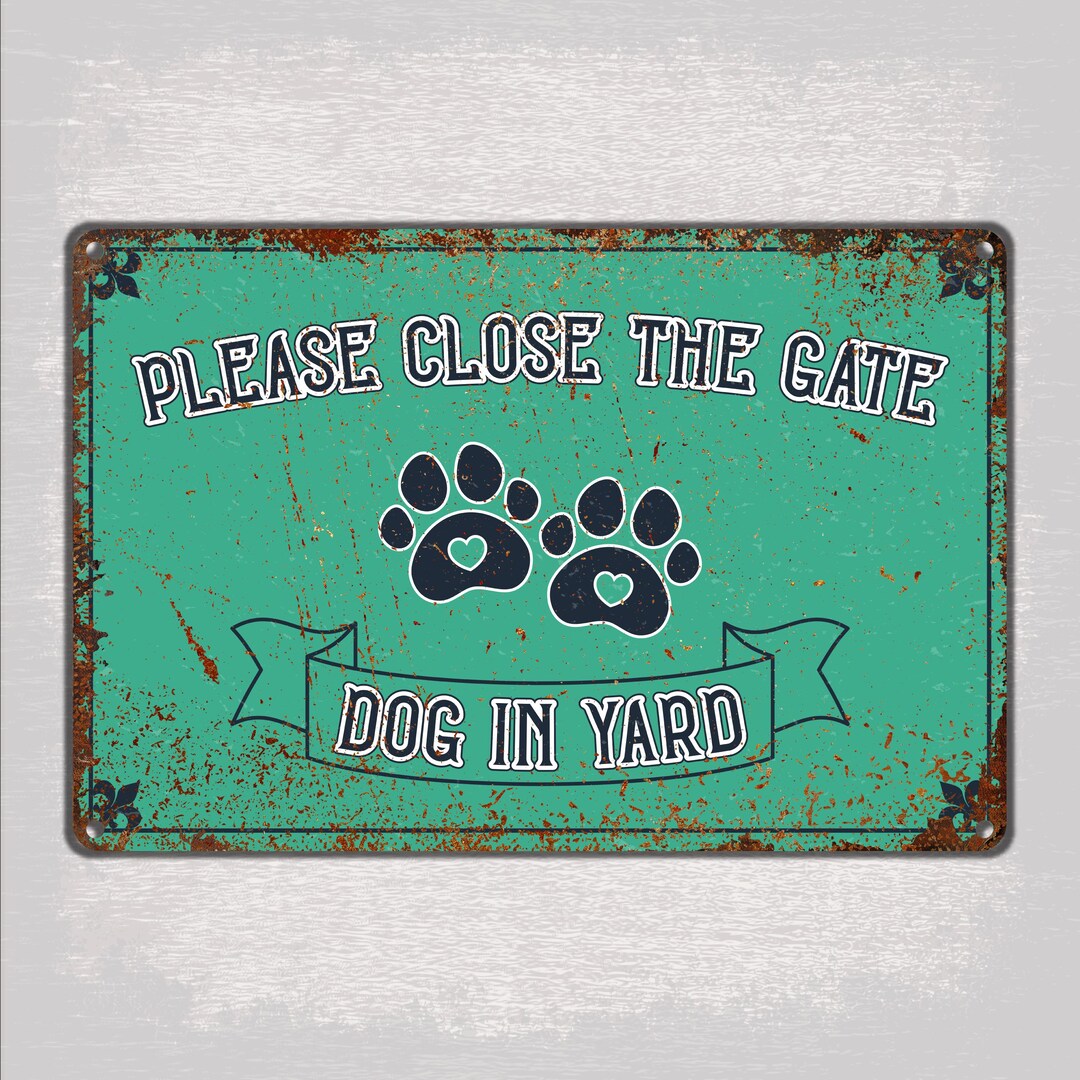 Dog in Yard Metal Sign, Aluminum Dog Mama Sign Gift, Garden Dog Sign ...