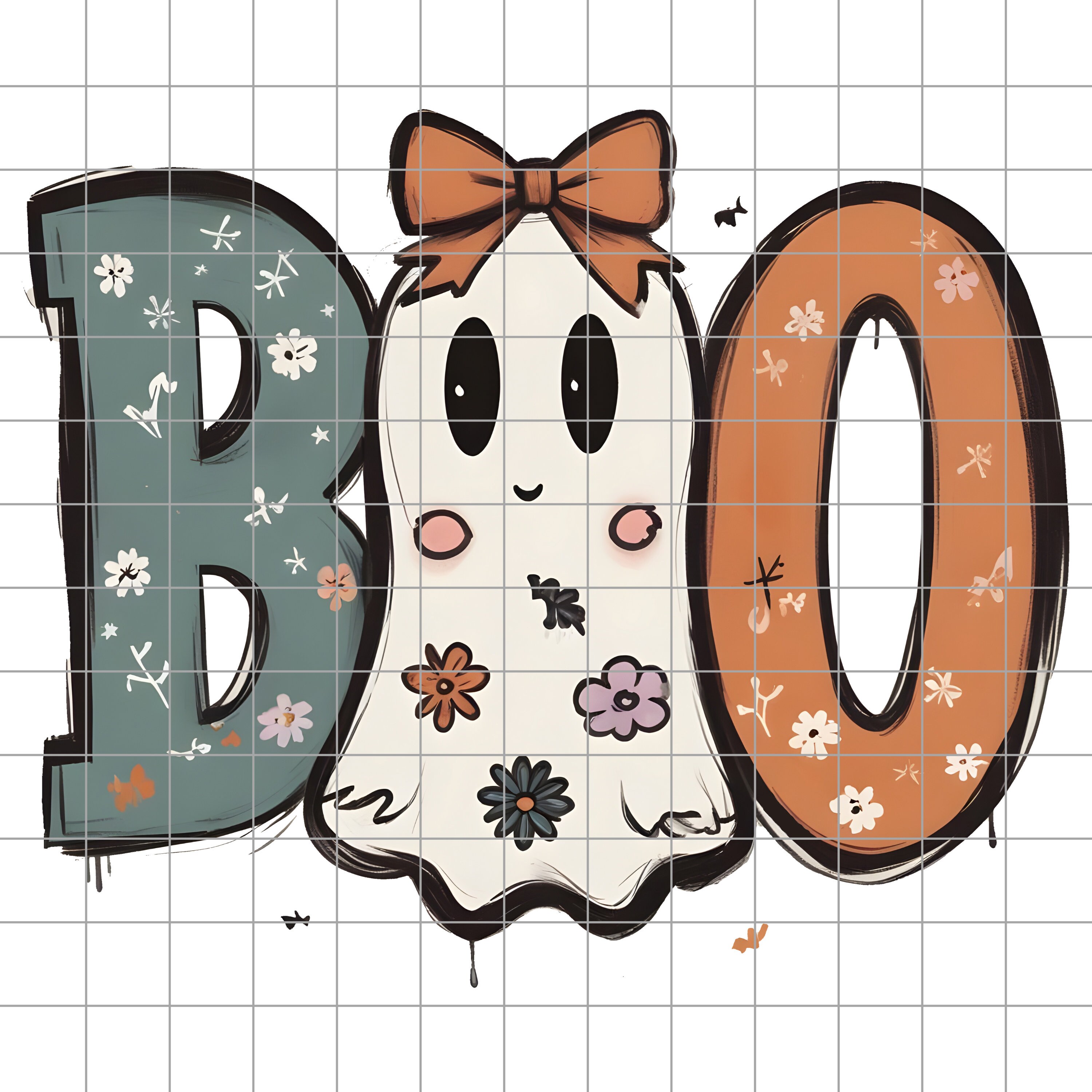 Boo Ghost Halloween Shirt PNG, Halloween Kids Shirt PNG, Ghost Girls ...
