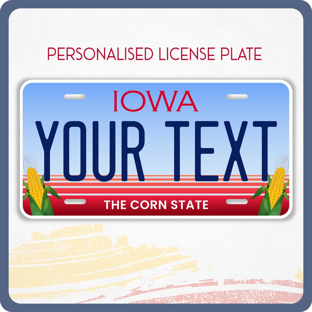 Personalized IOWA License Plate for Cars, Trucks, Motorcycles, and ...