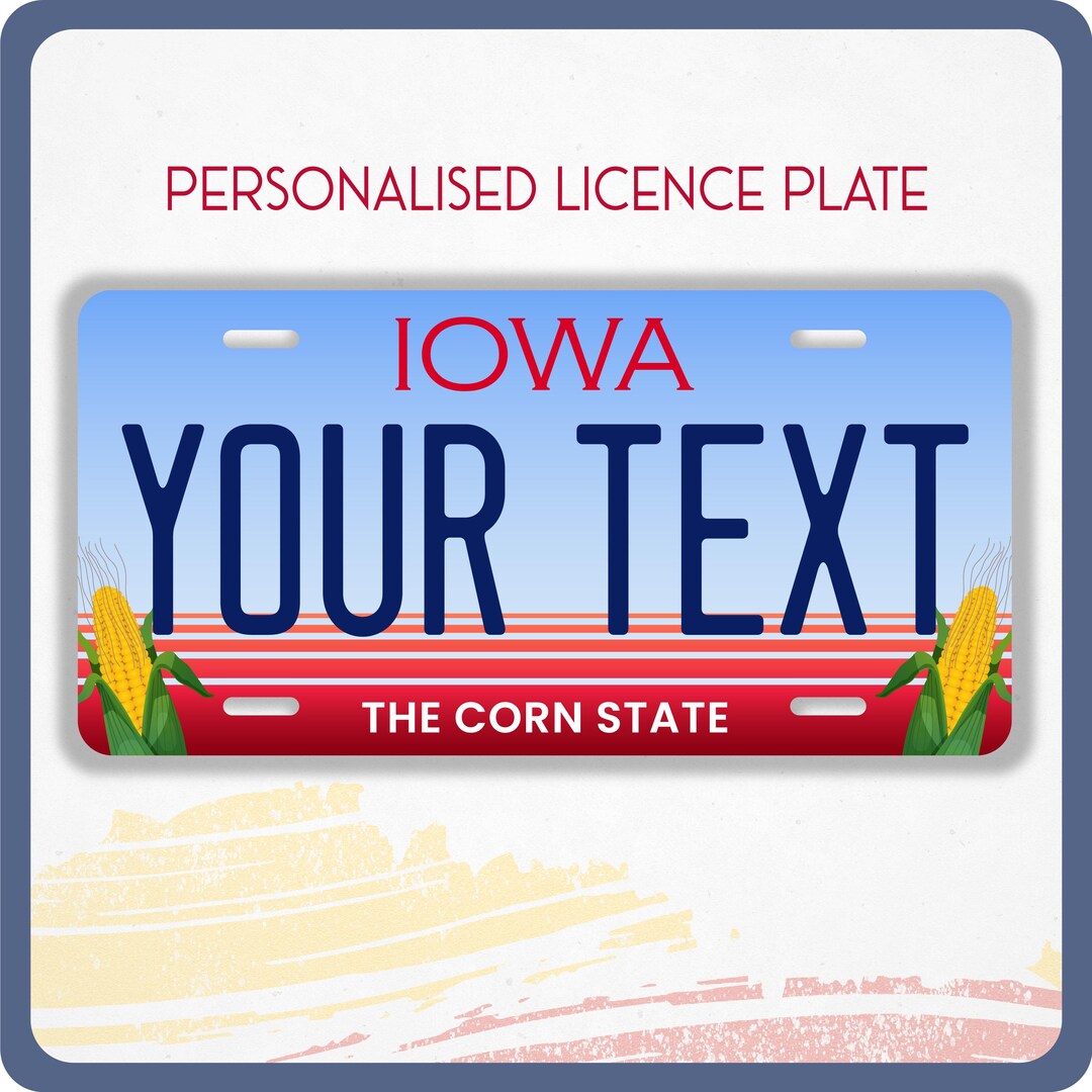 Personalized IOWA License Plate for Cars, Trucks, Motorcycles, and ...