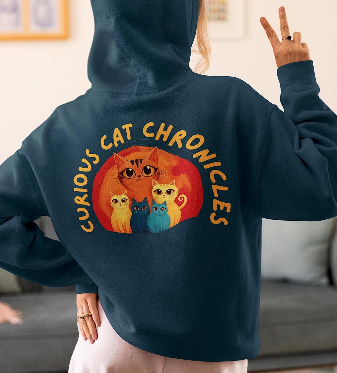 Curious Cat Chronicles PNG SVG, Grumpy Cute Colorful Kitten Cats Png ...