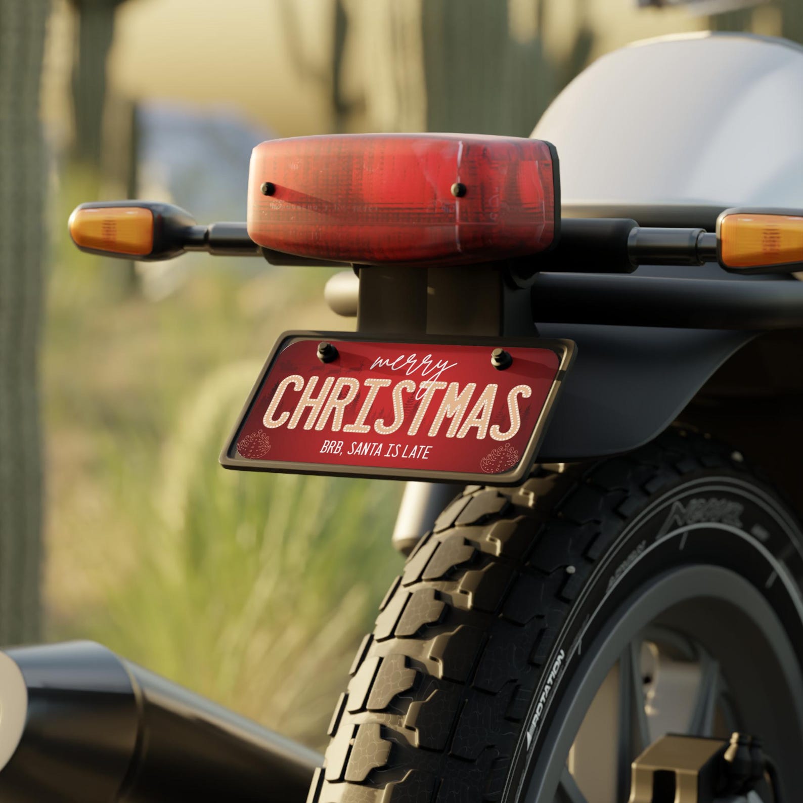 Personalized Merry Christmas License Plate, Festive Santa Vanity Car ...