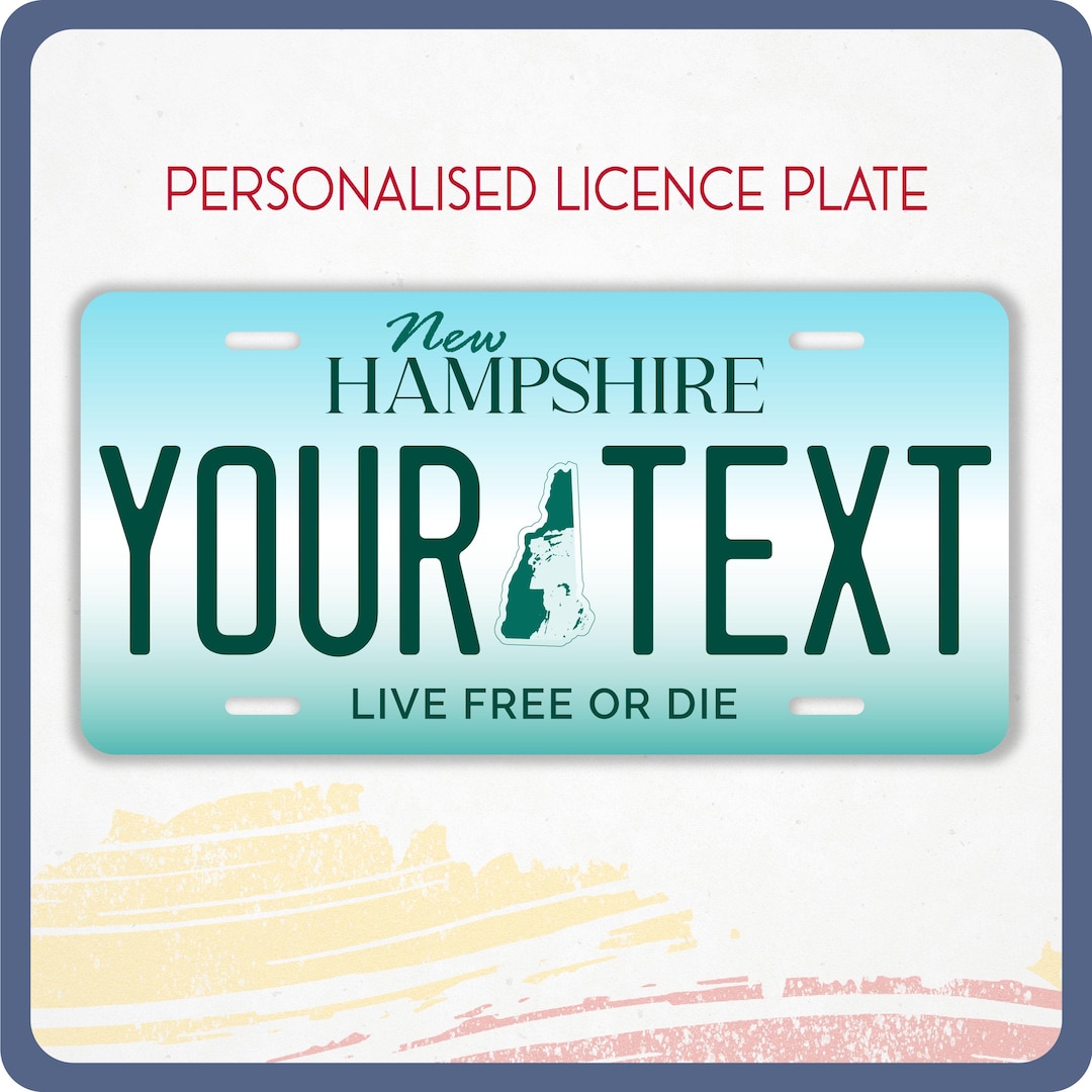 Personalized New HAMPSHIRE License Plate for Cars, Motorcycles, and ...