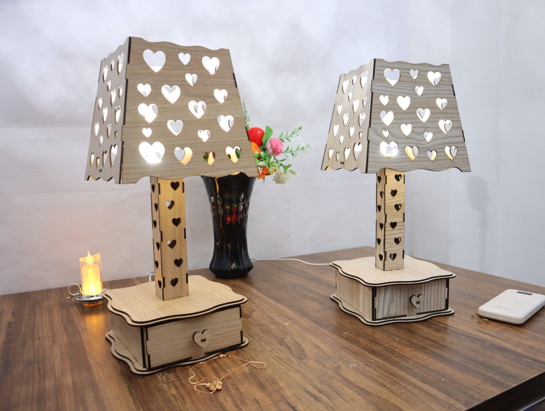 Laser Cut Decorative Table Lamp Svg Vector Glowforge Laser Cnc Cut Svg ...