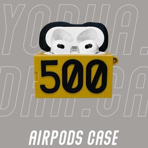 Shoe Box Design Sneaker Inspired Custom Air Pods Case YEEZY BLACK 500 ...