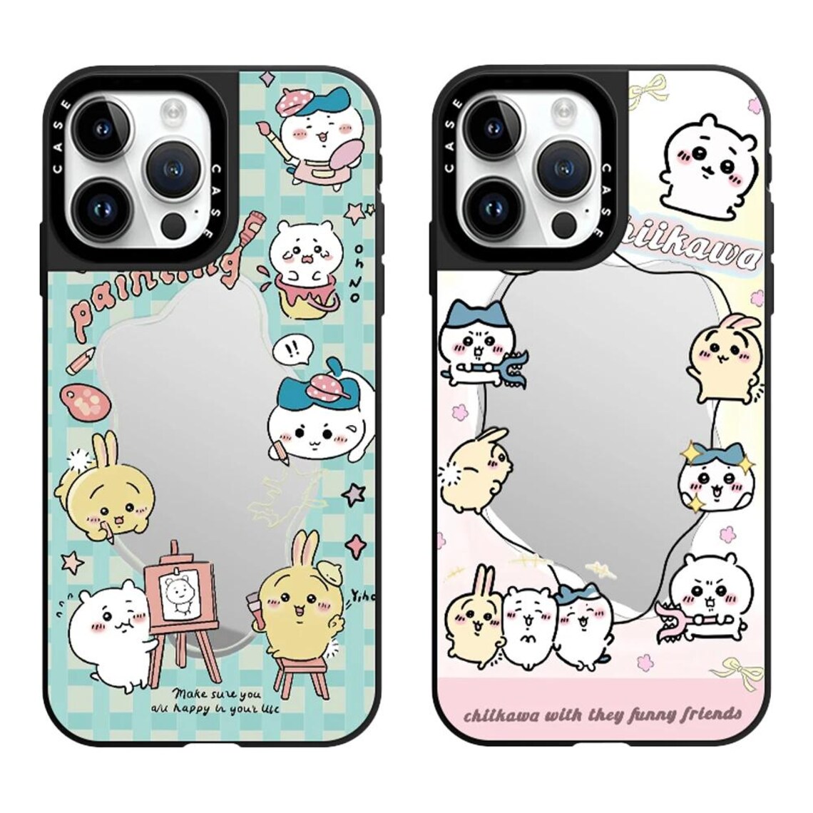 MINISO Chiikawa Cute Hamster Mirror Phone Case With Magsafe for iPhone ...