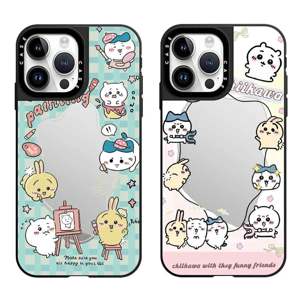 MINISO Chiikawa Cute Hamster Mirror Phone Case With Magsafe for iPhone ...