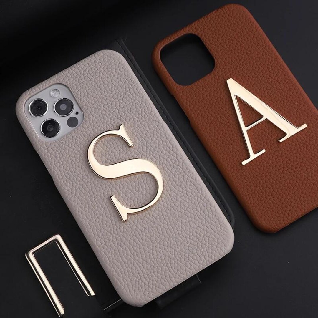 Tomocomo Luxury Leather Letter Custom Initials Phone Case for Iphone16 ...