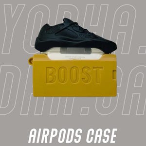 Shoe Box Design Sneaker Inspired Custom Air Pods Case YEEZY BLACK 500 ...
