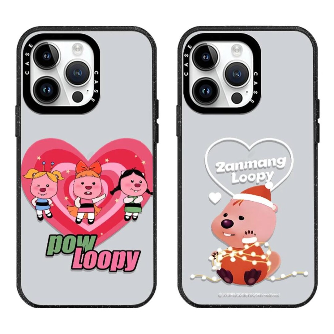 Cartoon Cute Pink Loopy Acrylic Phone Case for iPhone 16 15 14 13 1112 ...