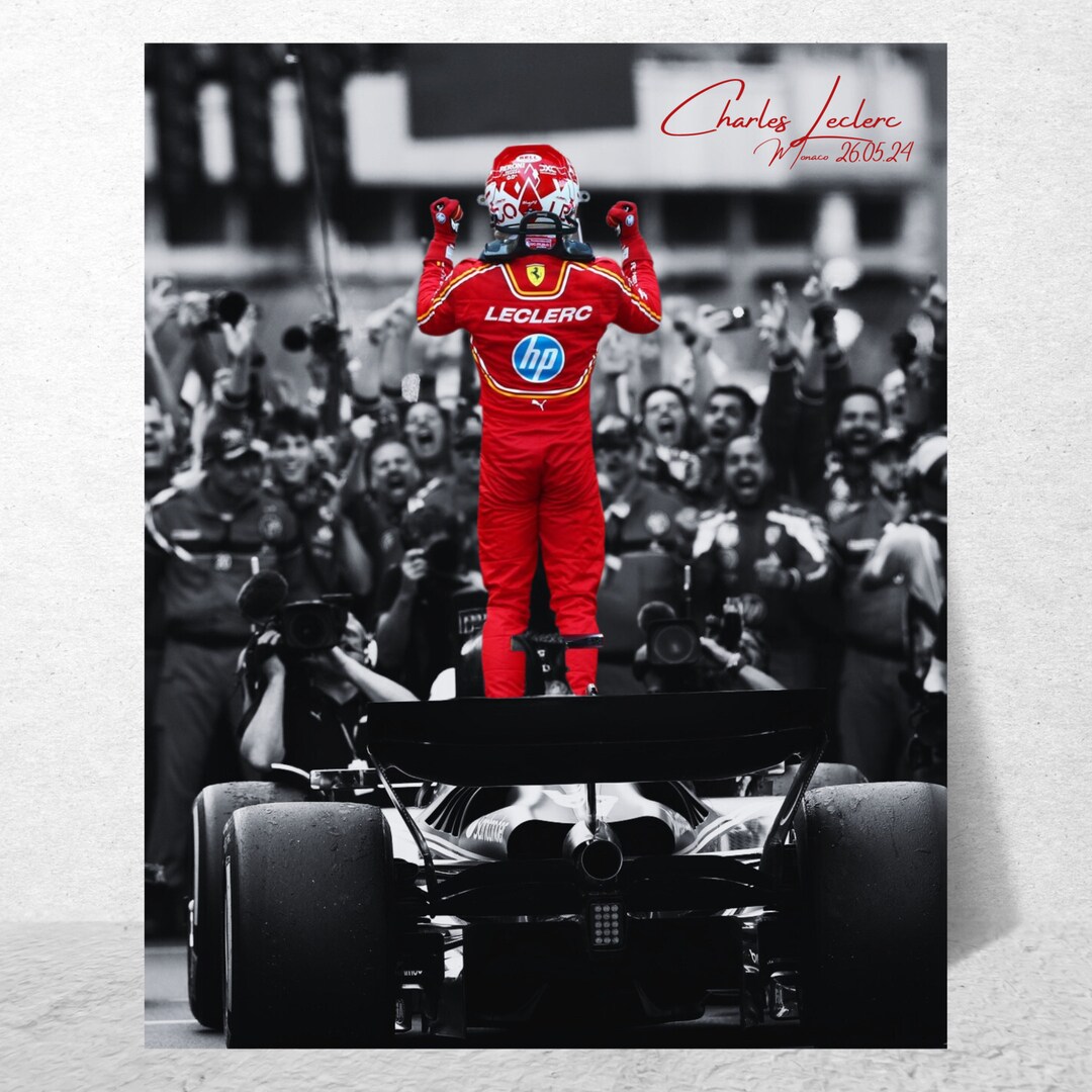 Charles Leclerc Limited Edition Poster / Montecarlo-grand Prix Poster ...