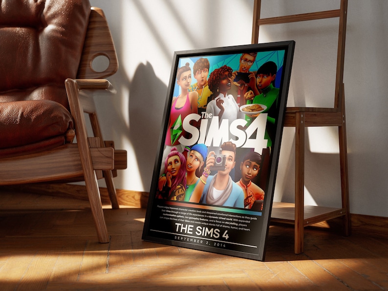 The Sims 4 Poster the Sims Print Gaming Poster Print 4 Colors Video ...