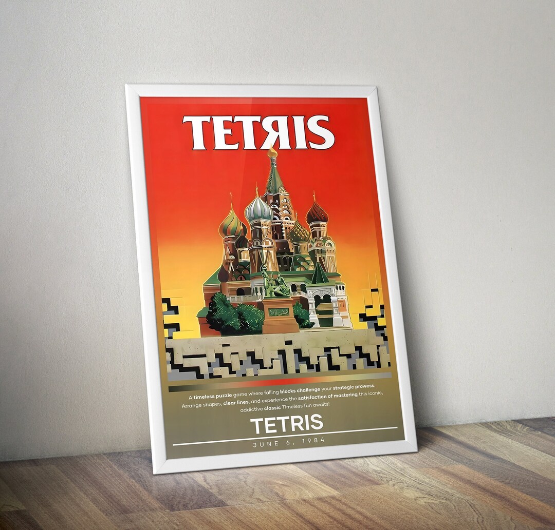 Tetris Poster Tetris Prints Gaming Posters 4 Colors Video Game Posters ...