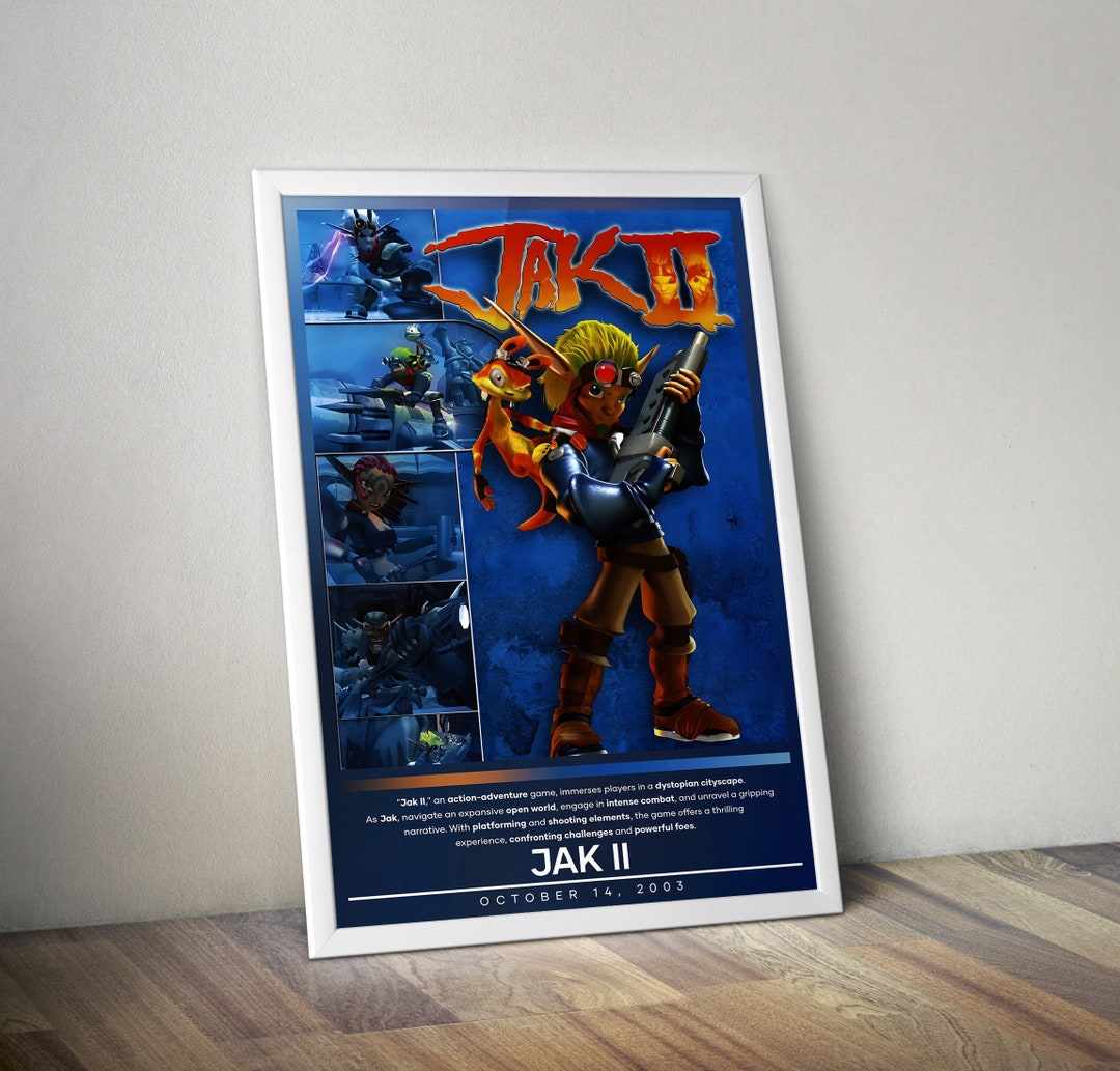 Jak II Poster Jak Prints Gaming Poster 4 Color Video Game Poster Wall ...