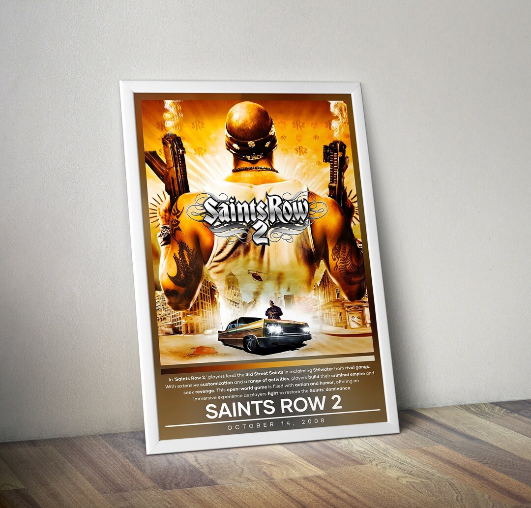 Saints Row 2 Poster Saints Row Prints Gaming Poster 4 Colors Premium ...