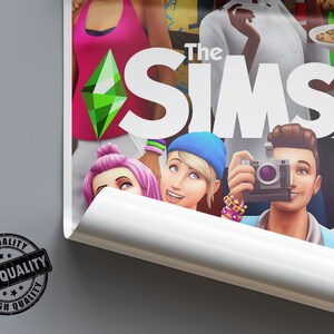 The Sims 4 Poster the Sims Print Gaming Poster Print 4 Colors Video ...