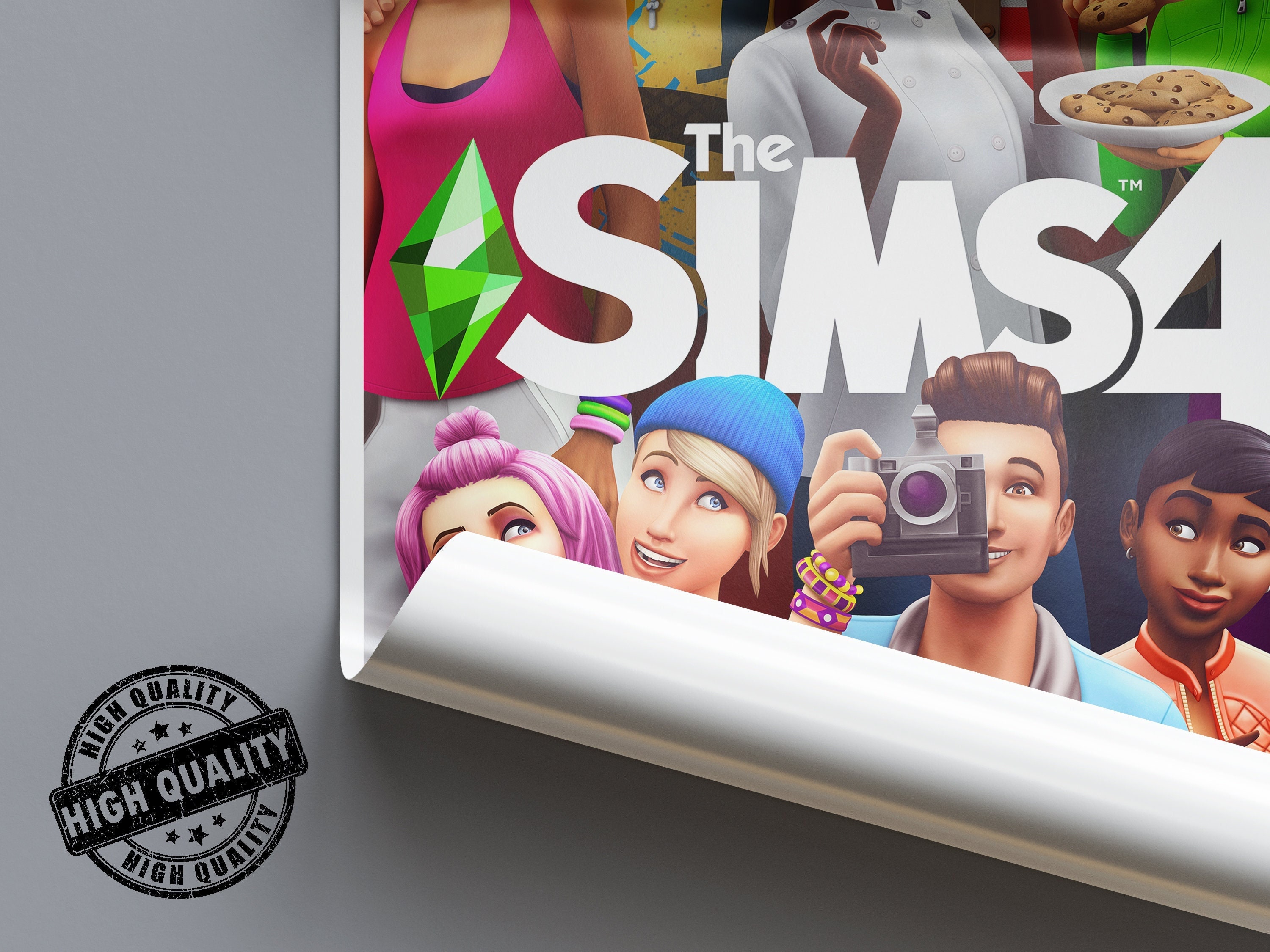 The Sims 4 Poster the Sims Print Gaming Poster Print 4 Colors Video ...