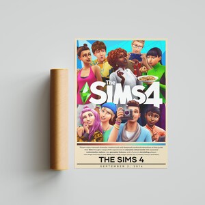 The Sims 4 Poster the Sims Print Gaming Poster Print 4 Colors Video ...