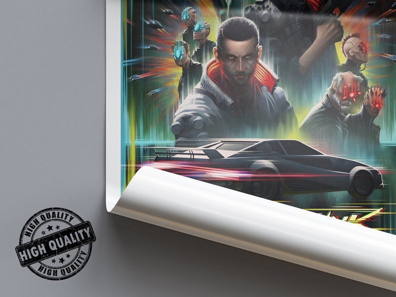 Cyberpunk 2077 Poster Cyberpunk 2077 Prints Gaming Poster 4 Colors ...