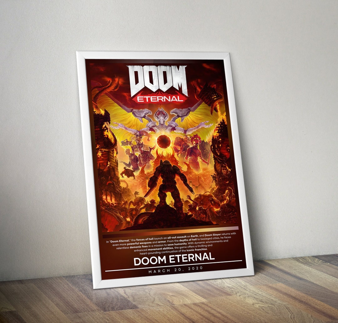 DOOM Eternal Poster Doom Prints Gaming Poster 4 Colors Video Game ...