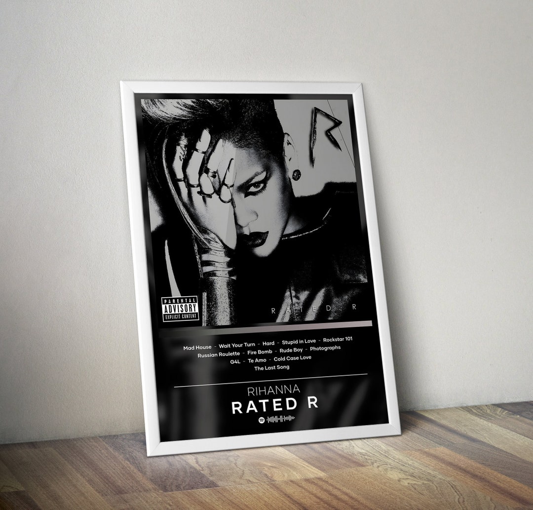 Rihanna Poster Rated R Poster Album Poster Print 4 Color Wall Decor ...