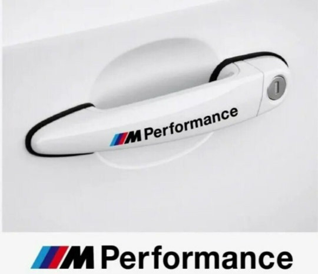4 X BMW M Performance Sticker Door Handle Set Handle Tuning Black - Etsy