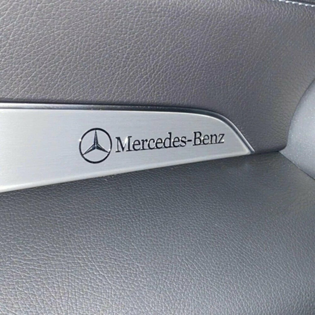 AMG Mercedes Benz Sticker Chrome Logo Aluminum Emblem NEW 90 Mm X 14 Mm ...