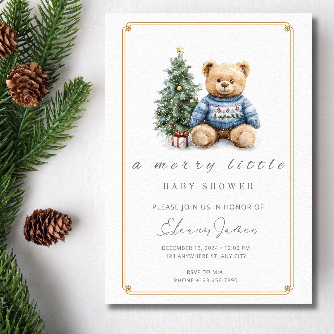 A Marry Little Baby Shower, Christmas Themed Baby Shower, Christmas ...