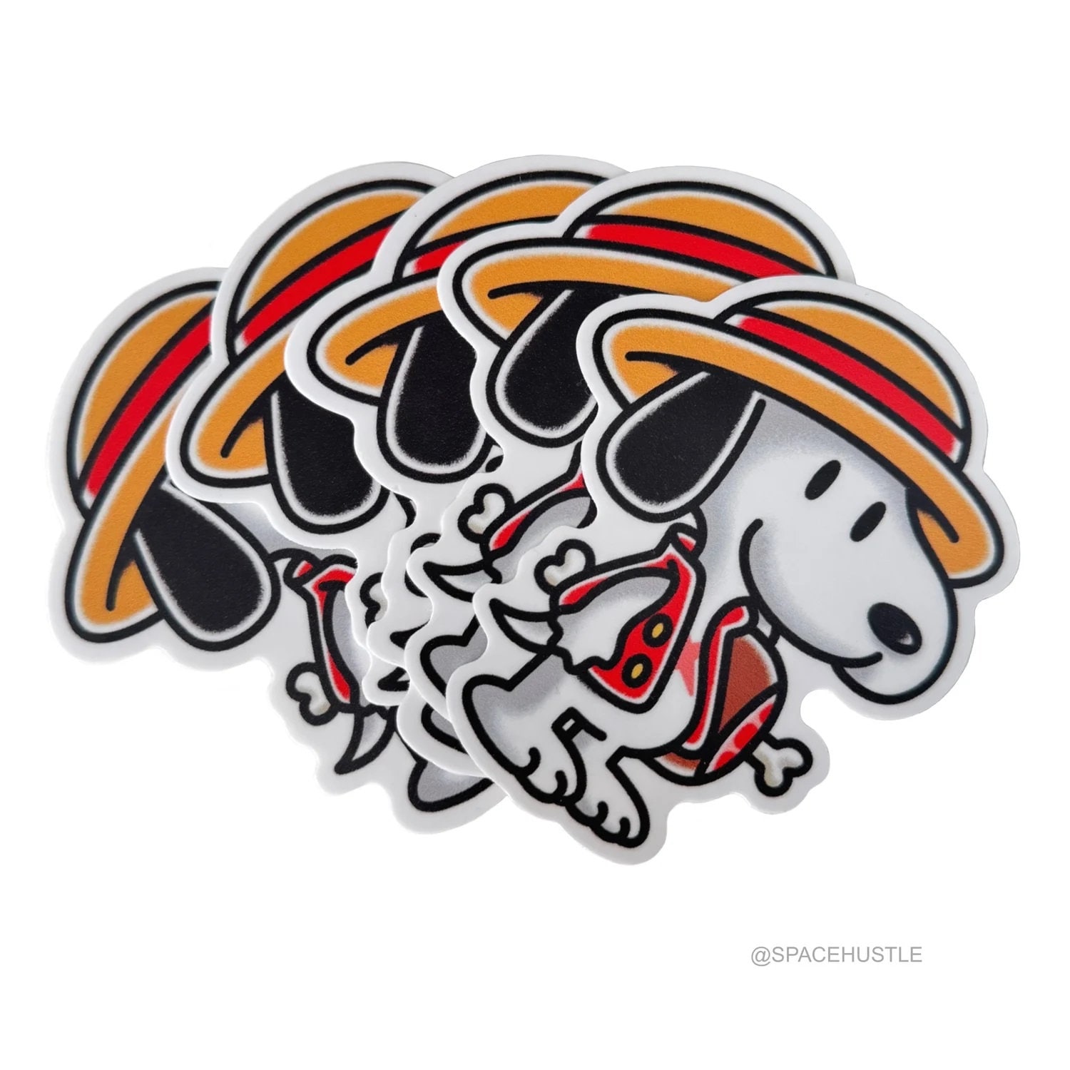 Snoopy/luffy D. Monkey Sticker - Etsy