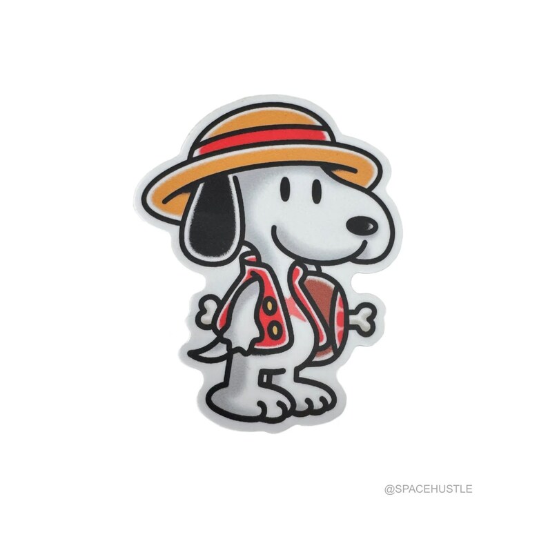 Snoopy/luffy D. Monkey Sticker - Etsy