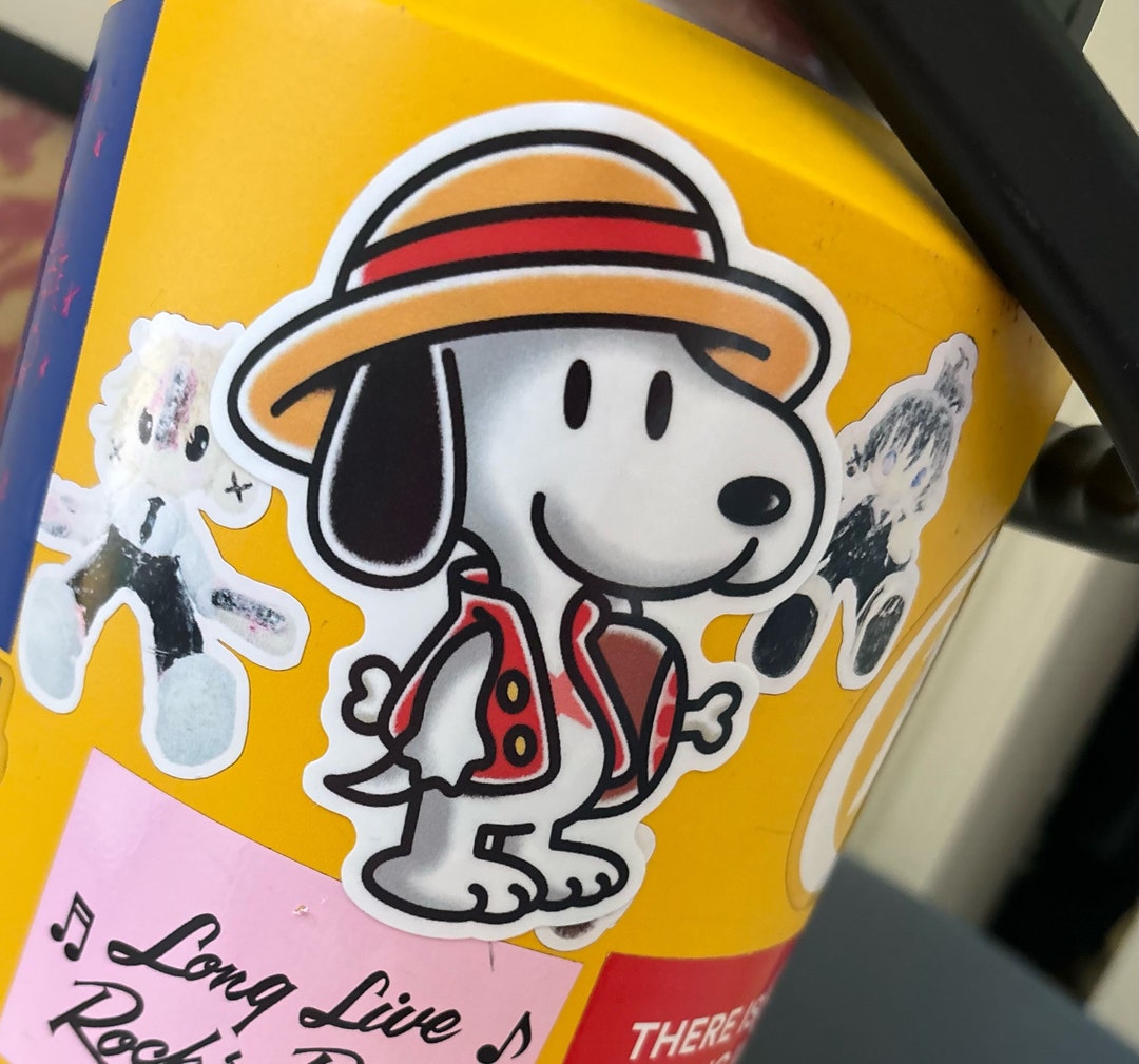 Snoopy/luffy D. Monkey Sticker - Etsy