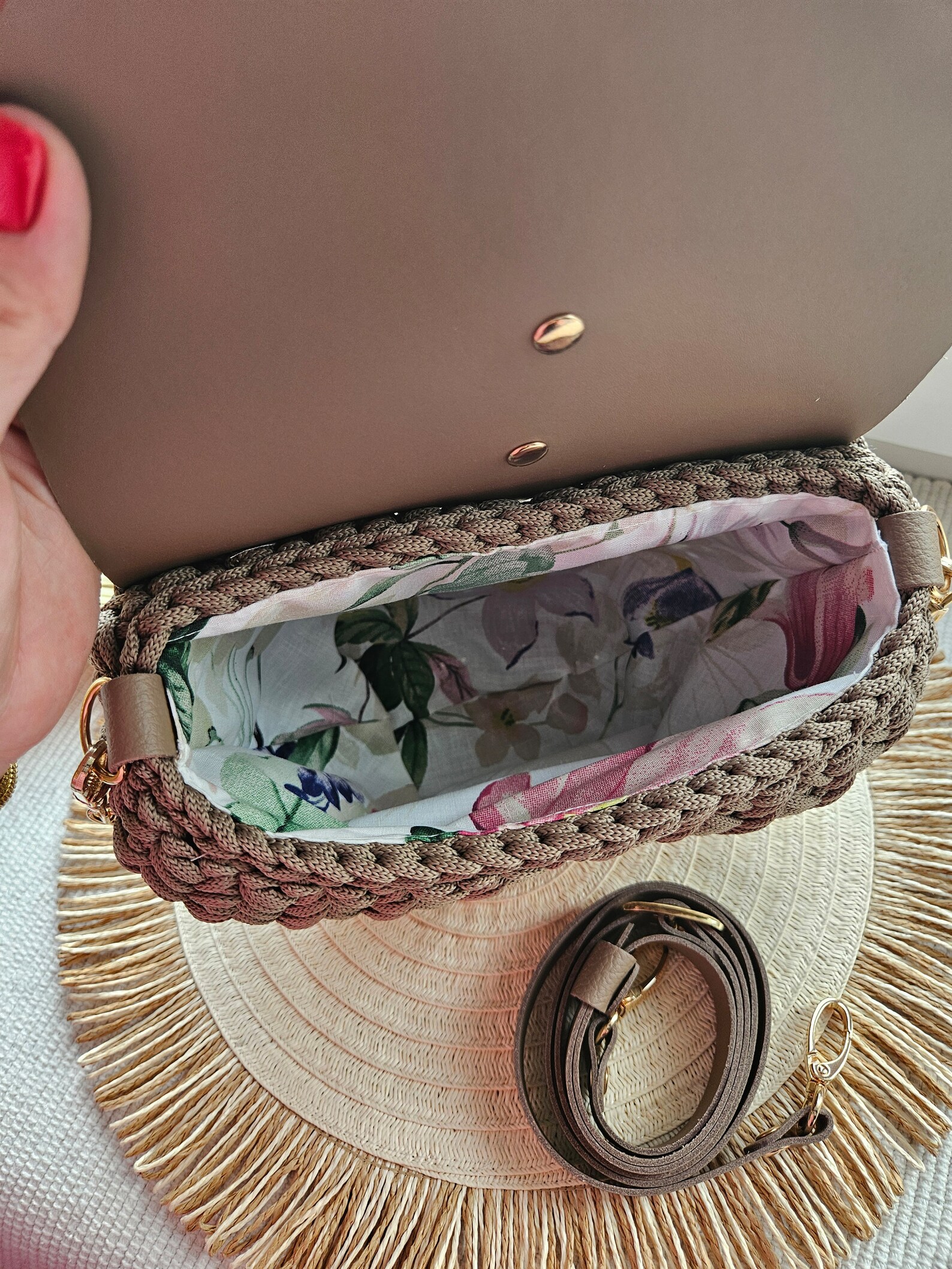 Handy Shoulder Bag With Leather Flap, Classic Purse for Women With ...