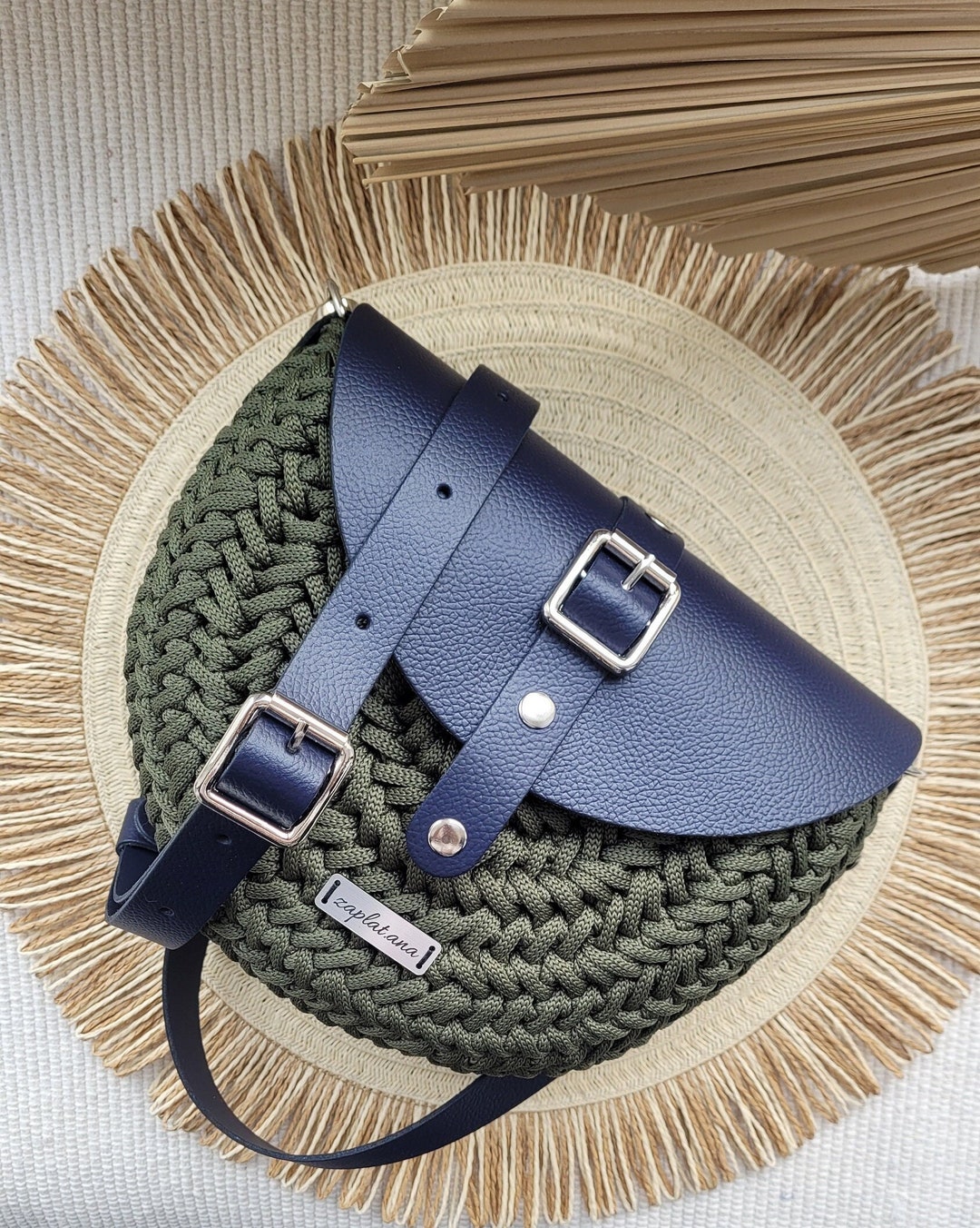 Bag With Leather Flap and Strap, Personalized Shoulder Bag, Exclusive ...