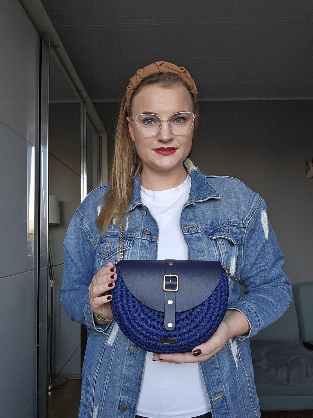 Handy Shoulder Bag With Leather Flap, Classic Purse for Women With ...