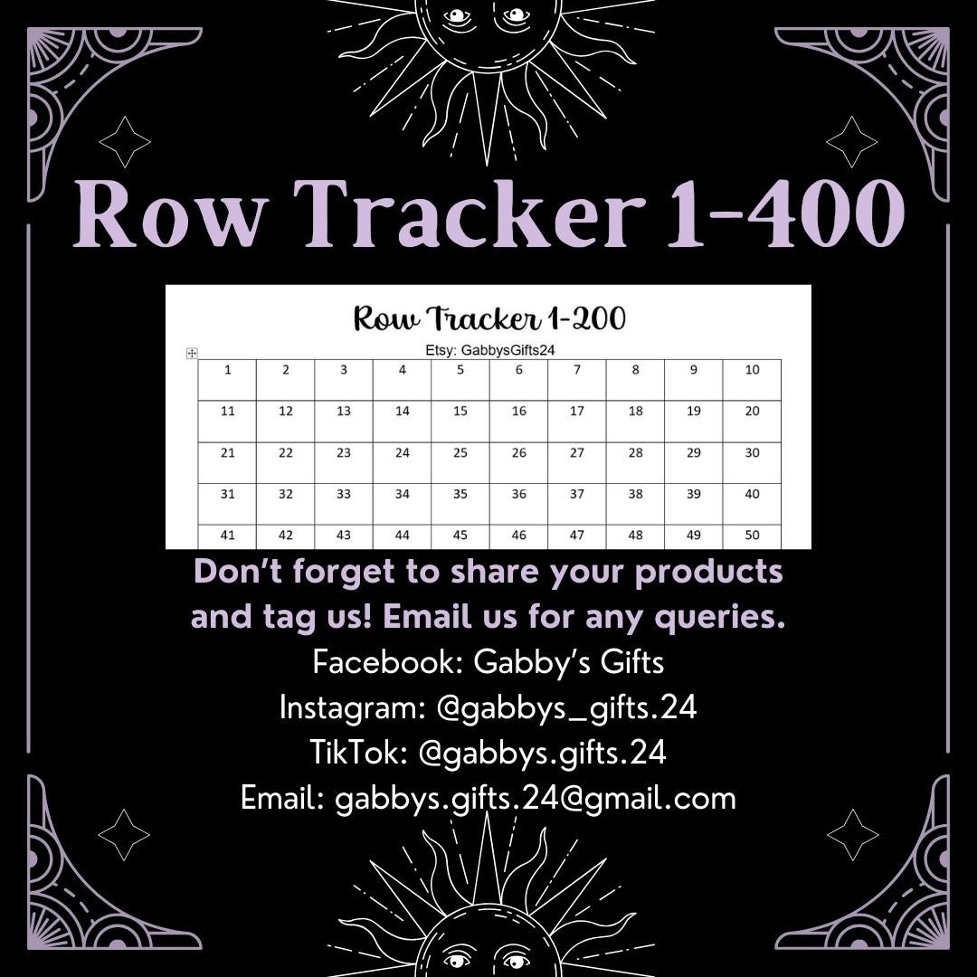 Printable Crochet/knitting Row Tracker PDF Digital Tool - Etsy