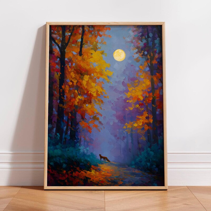 Full Moon Painting - Etsy
