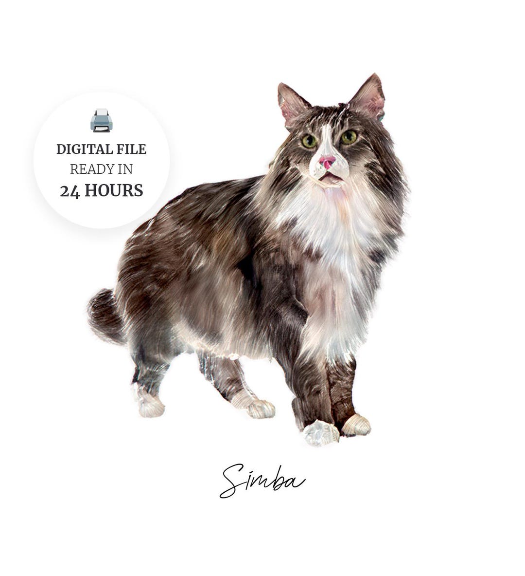 Custom Pet Portraits Using Pet Photo Personalized Digital Dog Portraits ...