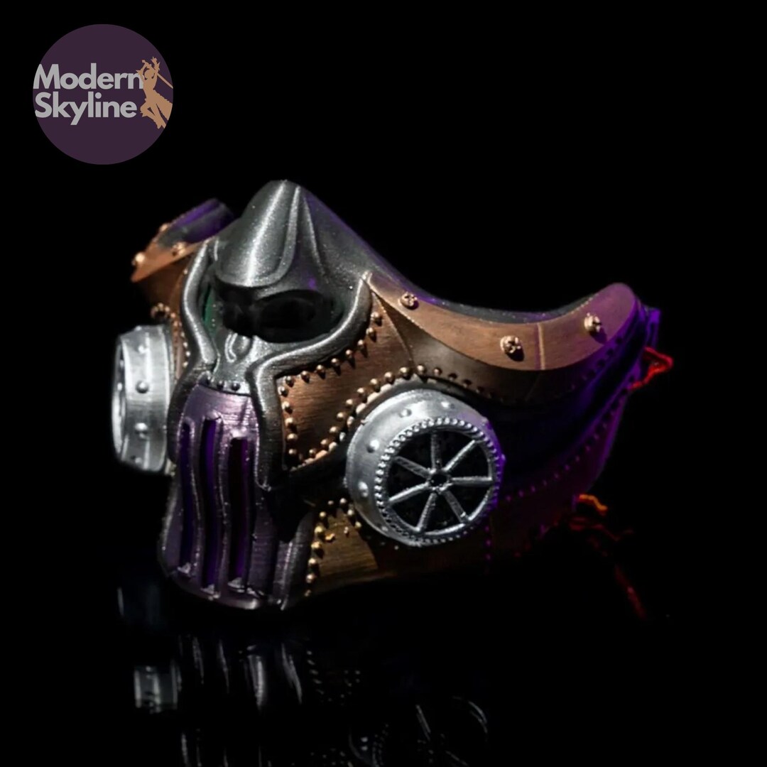 Mad Max Half Mask Steampunk Mask Burning Man Costume Unisex 3D Printed ...