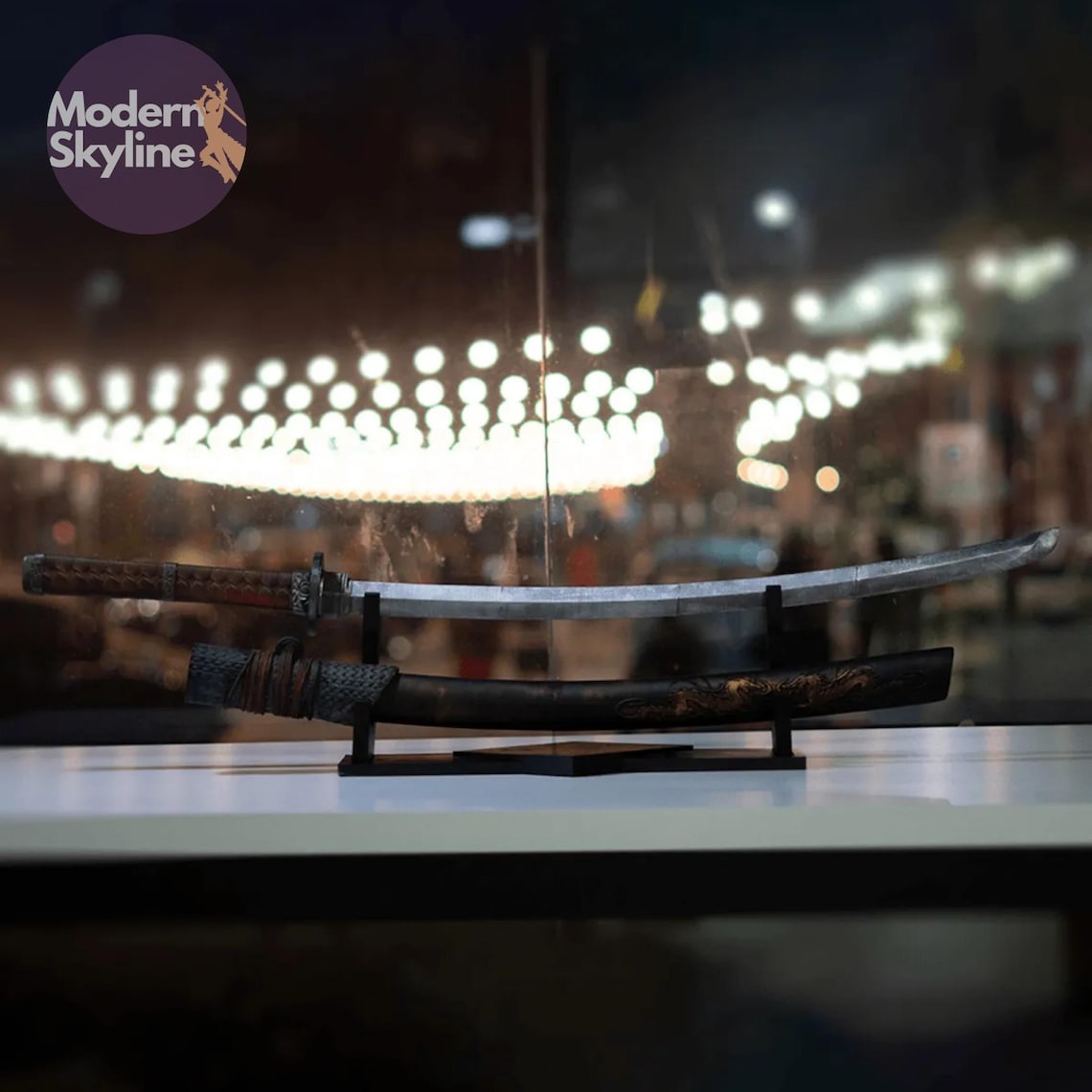 Japanese Sword With Stand,3d Print,katana Decor,real Size,gamer Room ...