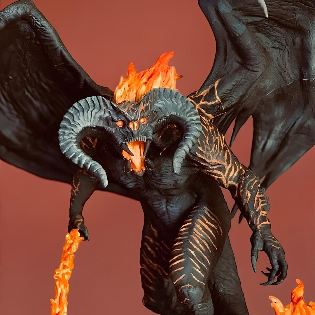 Balrog Figure,movie Statue,250mm,3d Print,hand Painted,movie Lover Gift ...