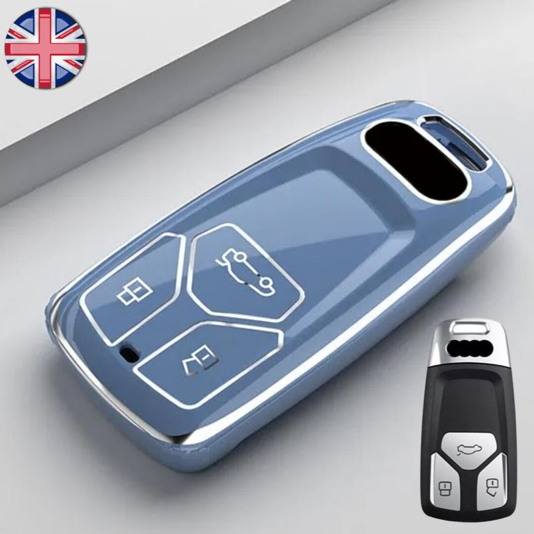 Laser Etched Key Fob Case Cover Protector for AUDI A4 A5 A6 A7 A8 Q5 Q7 ...