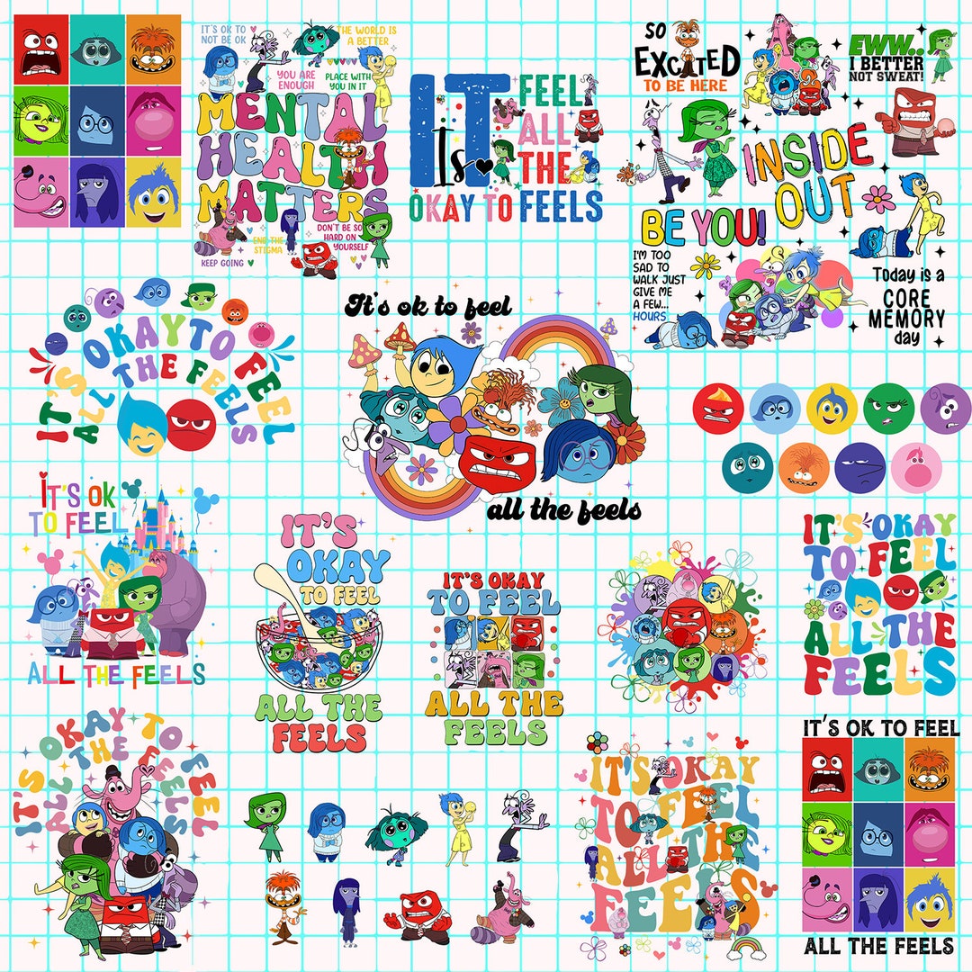 Bundle 15+ Inside Out It's Okay to Feel All the Feels Png, Emotions ...