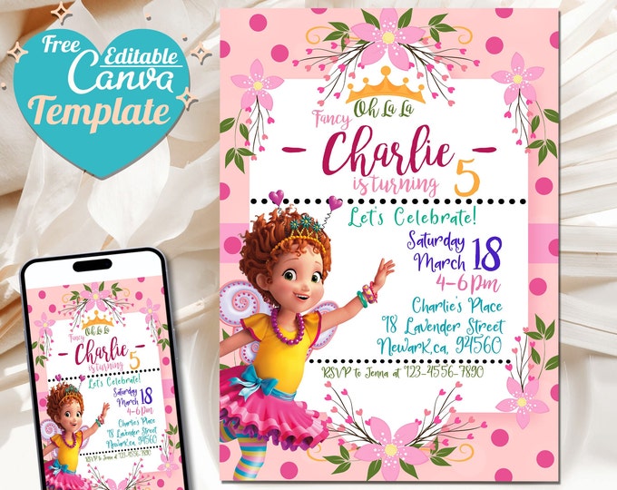 Fancy Nancy Birthday Invitation - Etsy