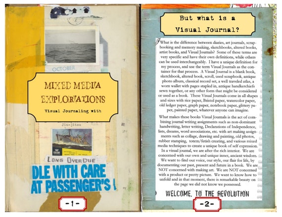 Mixed Media Explorations full color Workbook Download Visual | Etsy