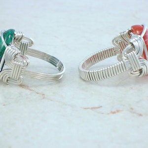 Sterling Silver Wire Wrapped Russian Charoite Ring - Etsy