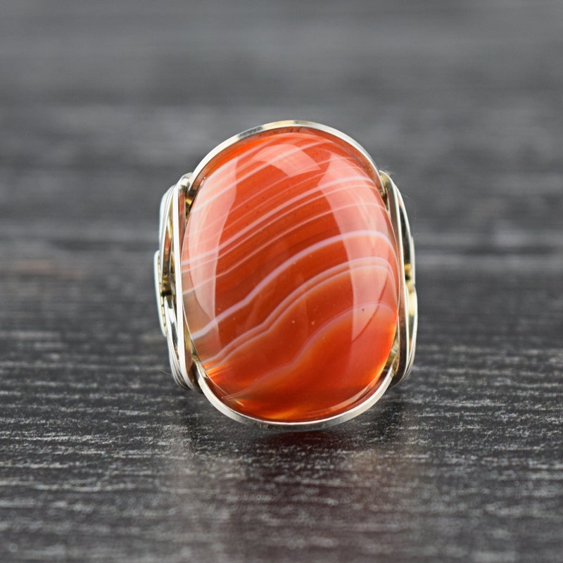 Sardonyx Ring - Etsy