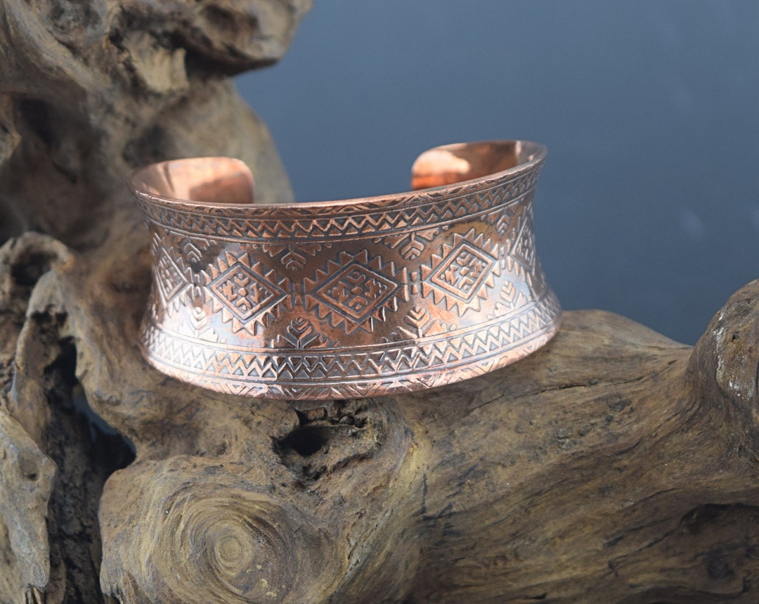 Handcrafted Southwestern Copper Cuff Bracelet Etsy