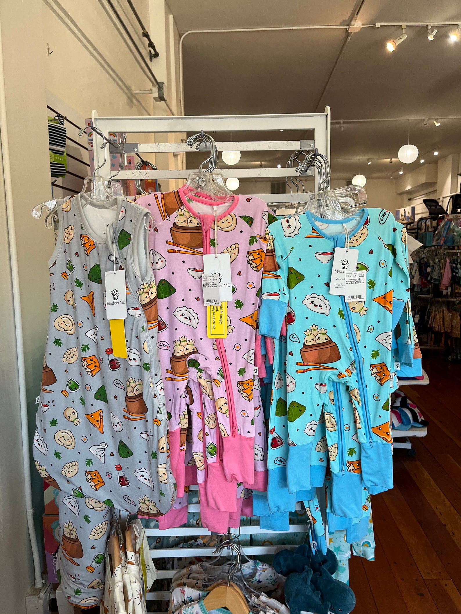 Super Cute Pink Dim Sum Theme Bamboo Pajamas/onesies - Etsy